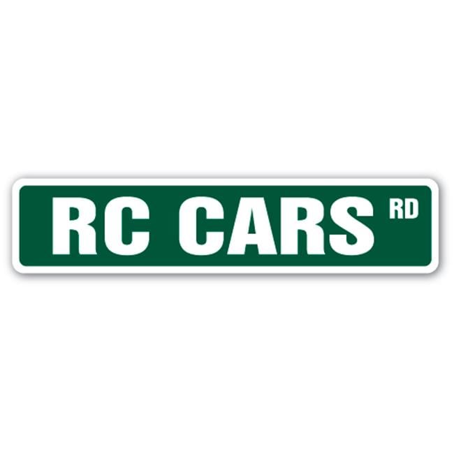 SignMission A-18-SS-RC CARS 4 x 18 in. RC Cars Aluminum Street Sign ...