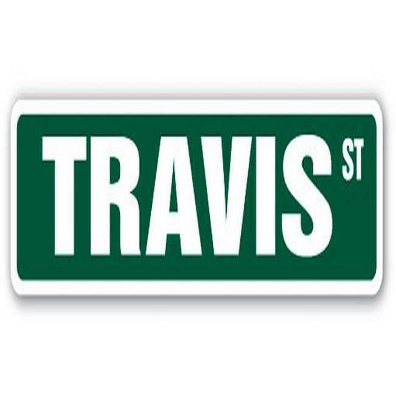 SignMission A-18-SS-TRAVIS 4 x 18 in. Childrens Name Room Decal Street ...