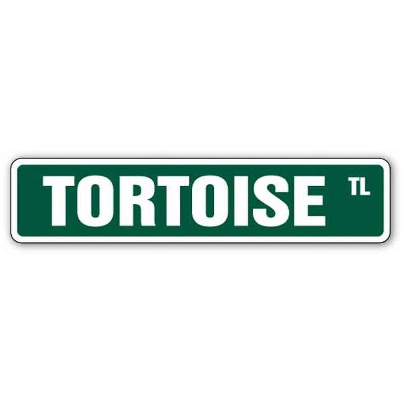 SignMission A-18-SS-Tortoise Tortoise Aluminum Street Sign for Turtle ...
