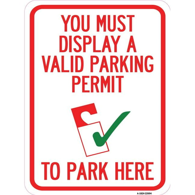 SignMission A-1824-22694 18 x 24 in. Aluminum Sign - You Must Display A ...
