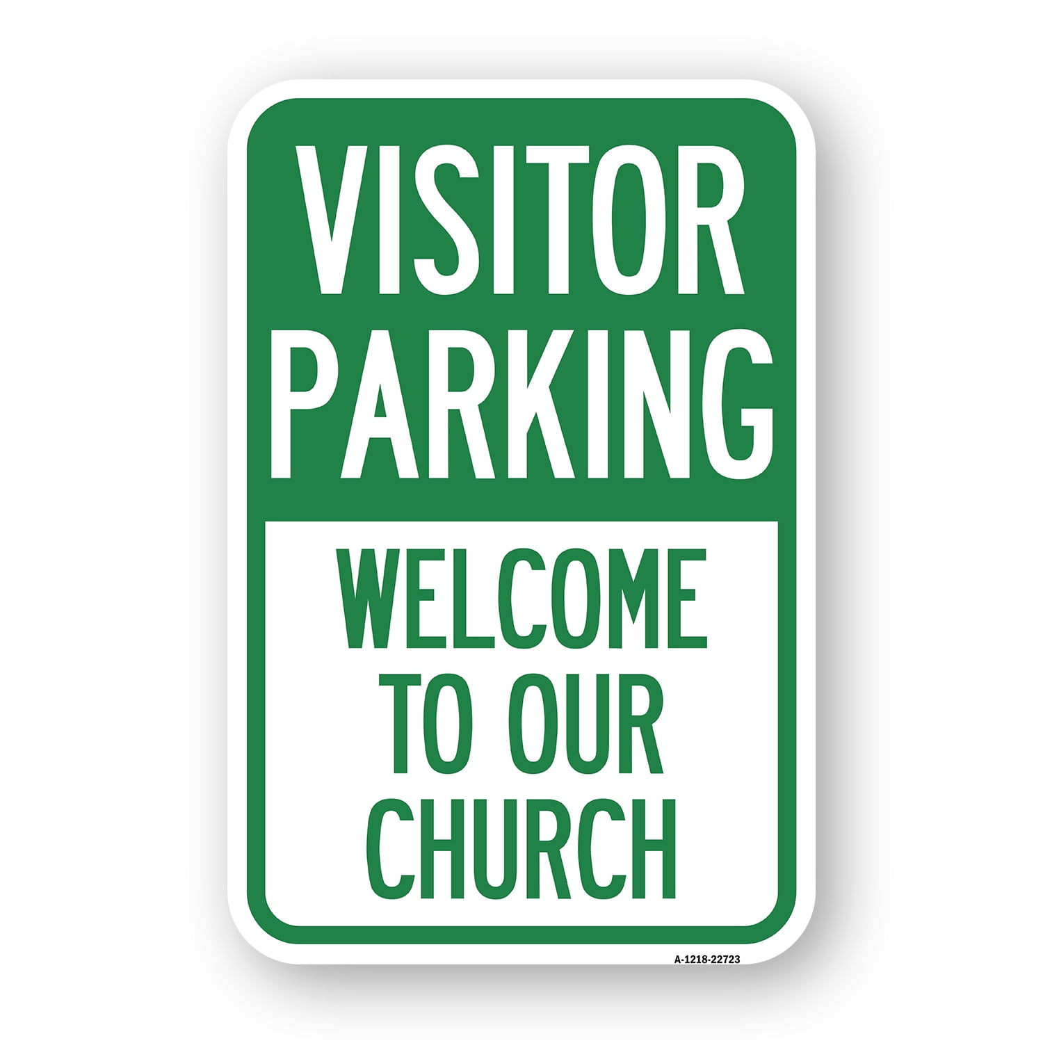 SignMission A-1824-22723 18 x 24 in. Aluminum Sign - Visitor Parking ...