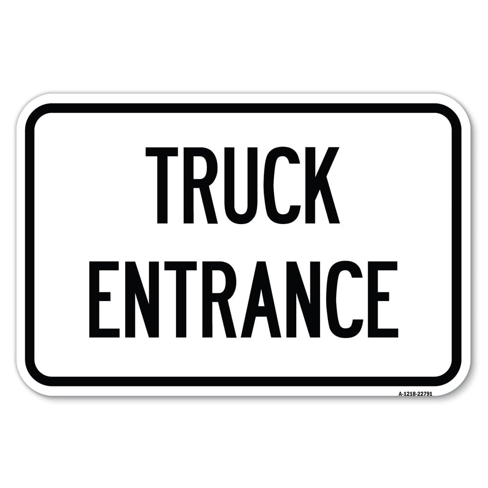 SignMission A-1824-22791 18 x 24 in. Aluminum Sign - Traffic Entrance ...