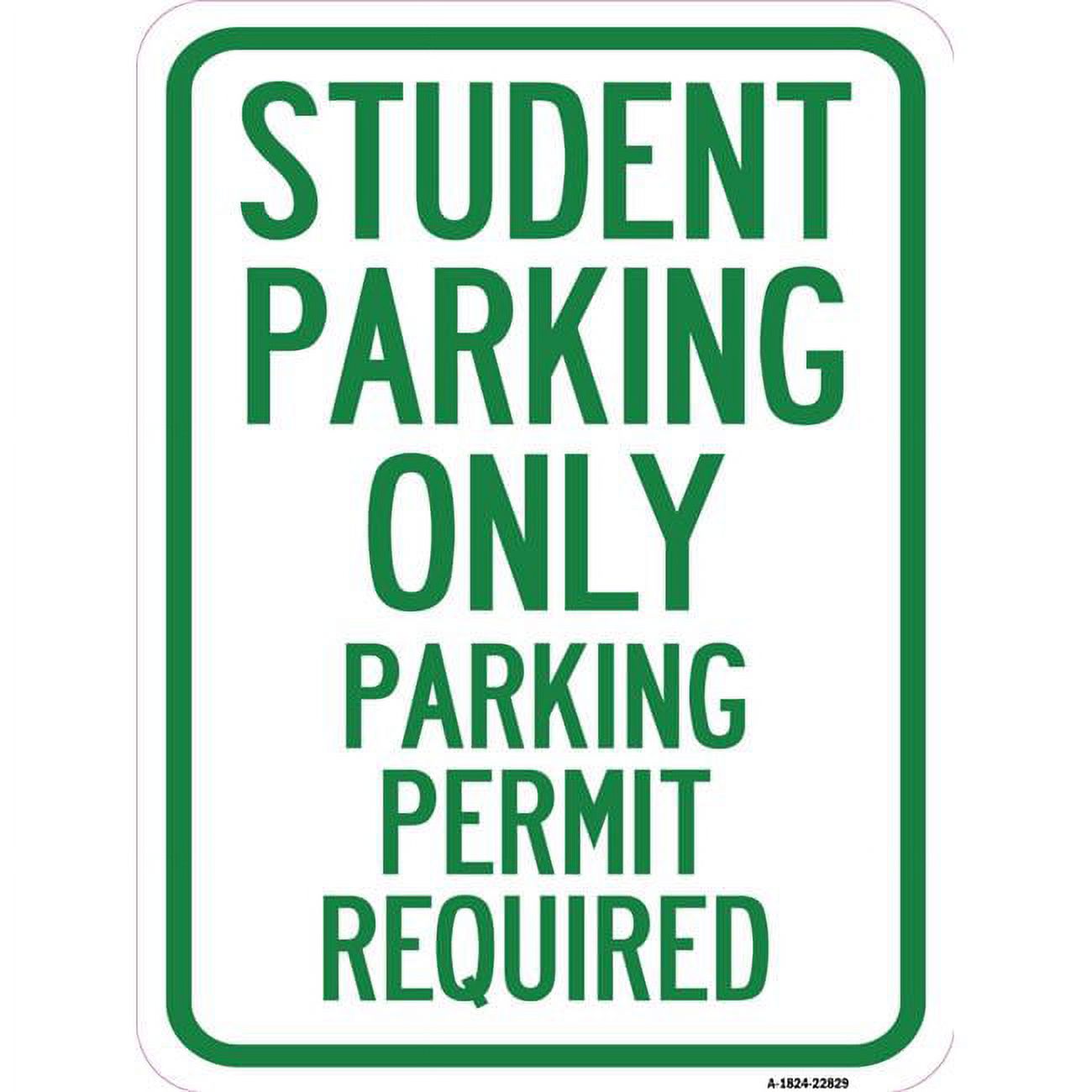 Permit Parking Only Black Sign, 12x18 Aluminum - Walmart.com