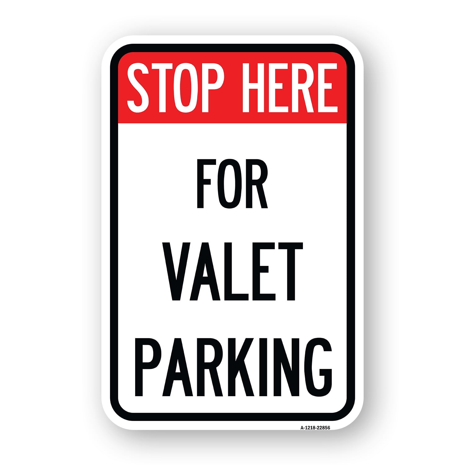 SignMission A-1824-22856 18 x 24 in. Aluminum Sign - Stop Here - For ...