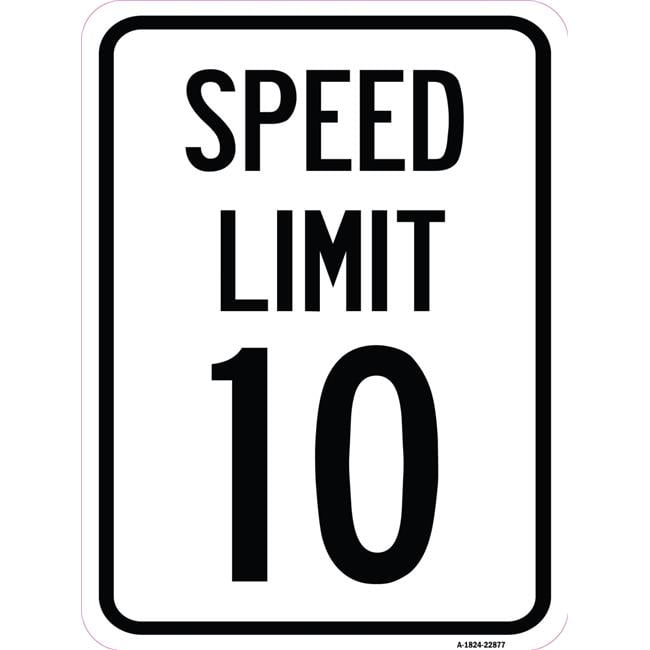 SignMission A-1824-22877 18 x 24 in. Aluminum Sign - Speed Reduction ...