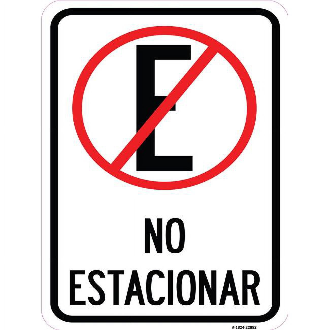 SignMission A-1824-22882 18 x 24 in. Aluminum Sign - Spanish Parking ...
