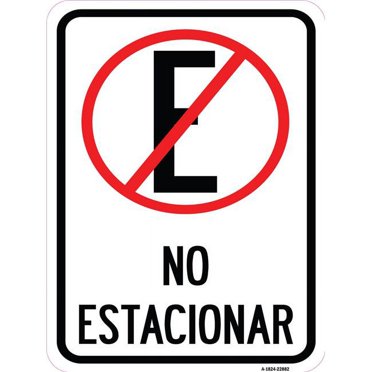 No Estacionar No Parking Spanish Sign - Walmart.com