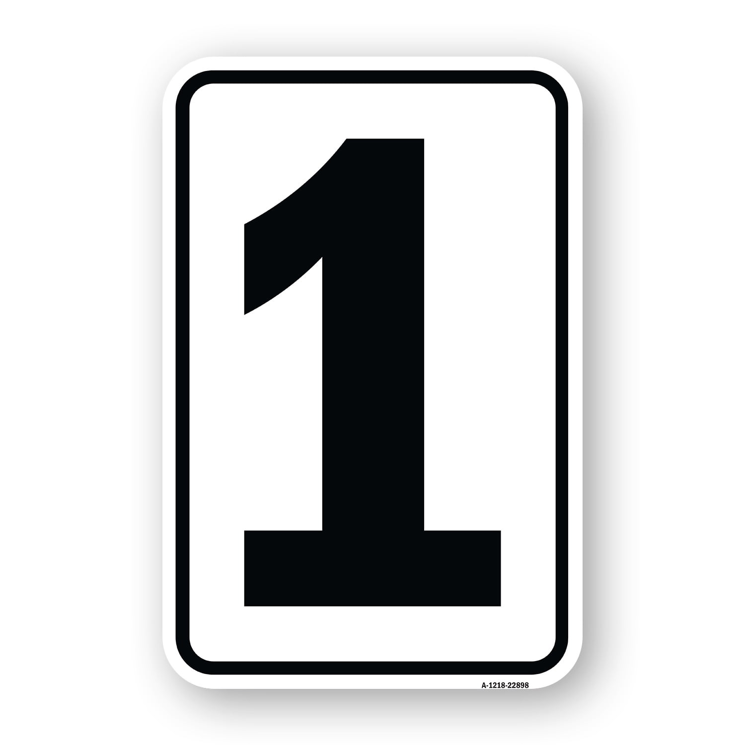Sign with Number 1 | 18" X 24" Heavy-Gauge Aluminum Rust Proof Parking ...