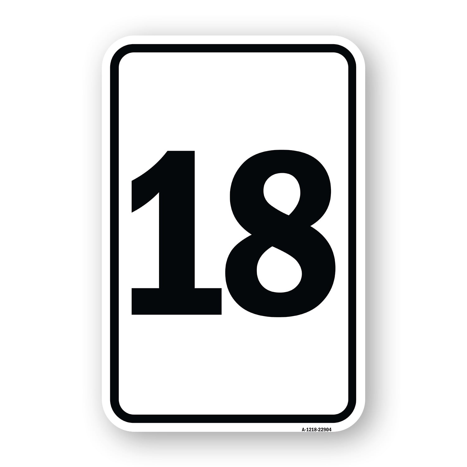 SignMission A-1824-22904 18 x 24 in. Aluminum Sign - Sign with Number ...