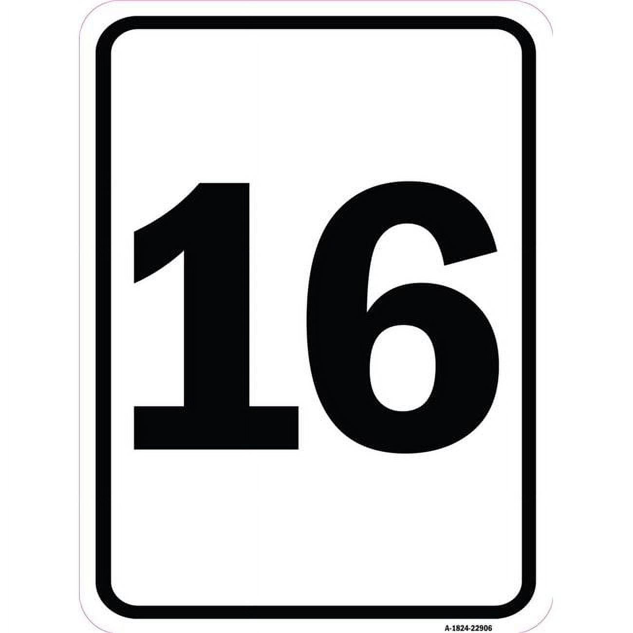 SignMission A-1824-22906 18 x 24 in. Aluminum Sign - Sign with Number ...
