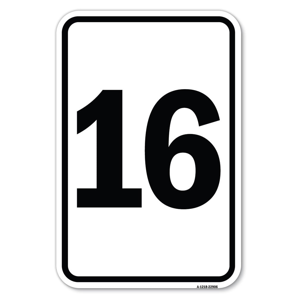 SignMission A-1824-22906 18 x 24 in. Aluminum Sign - Sign with Number ...