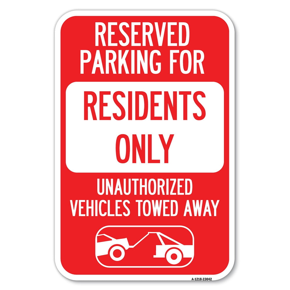 SignMission A-1824-23042 18 x 24 in. Aluminum Sign - Reserved Parking ...
