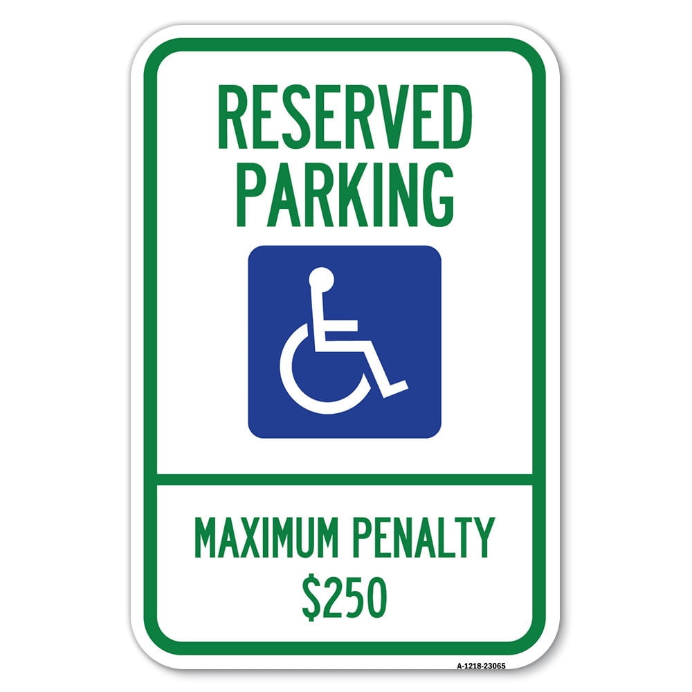 SignMission A-1824-23065 18 x 24 in. Aluminum Sign - Reserved Parking ...