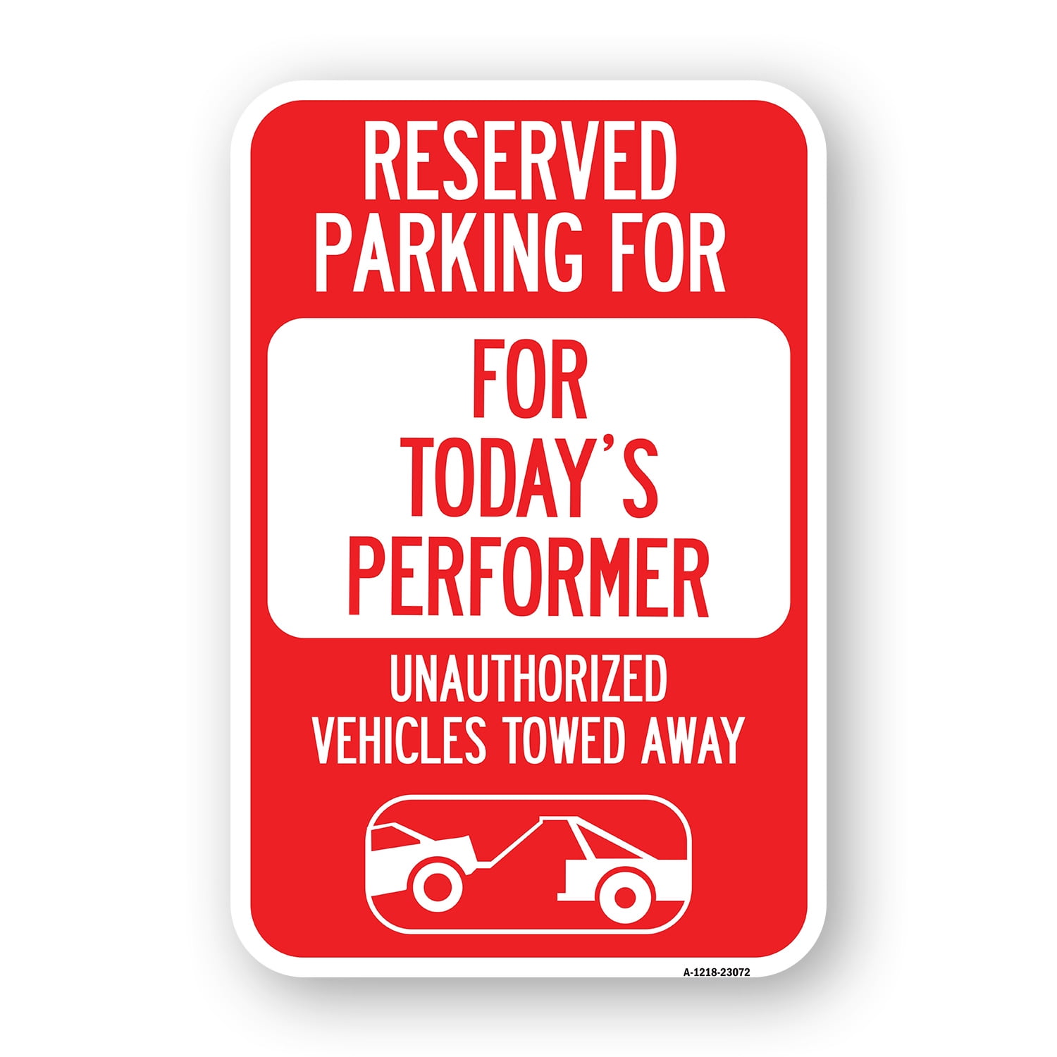SignMission A-1824-23072 18 x 24 in. Aluminum Sign - Reserved Parking ...