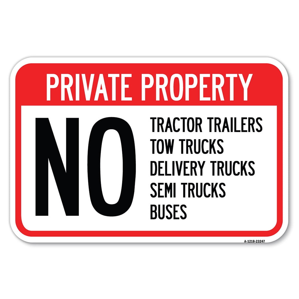 SignMission A-1824-23247 18 x 24 in. Aluminum Sign - Private Property ...