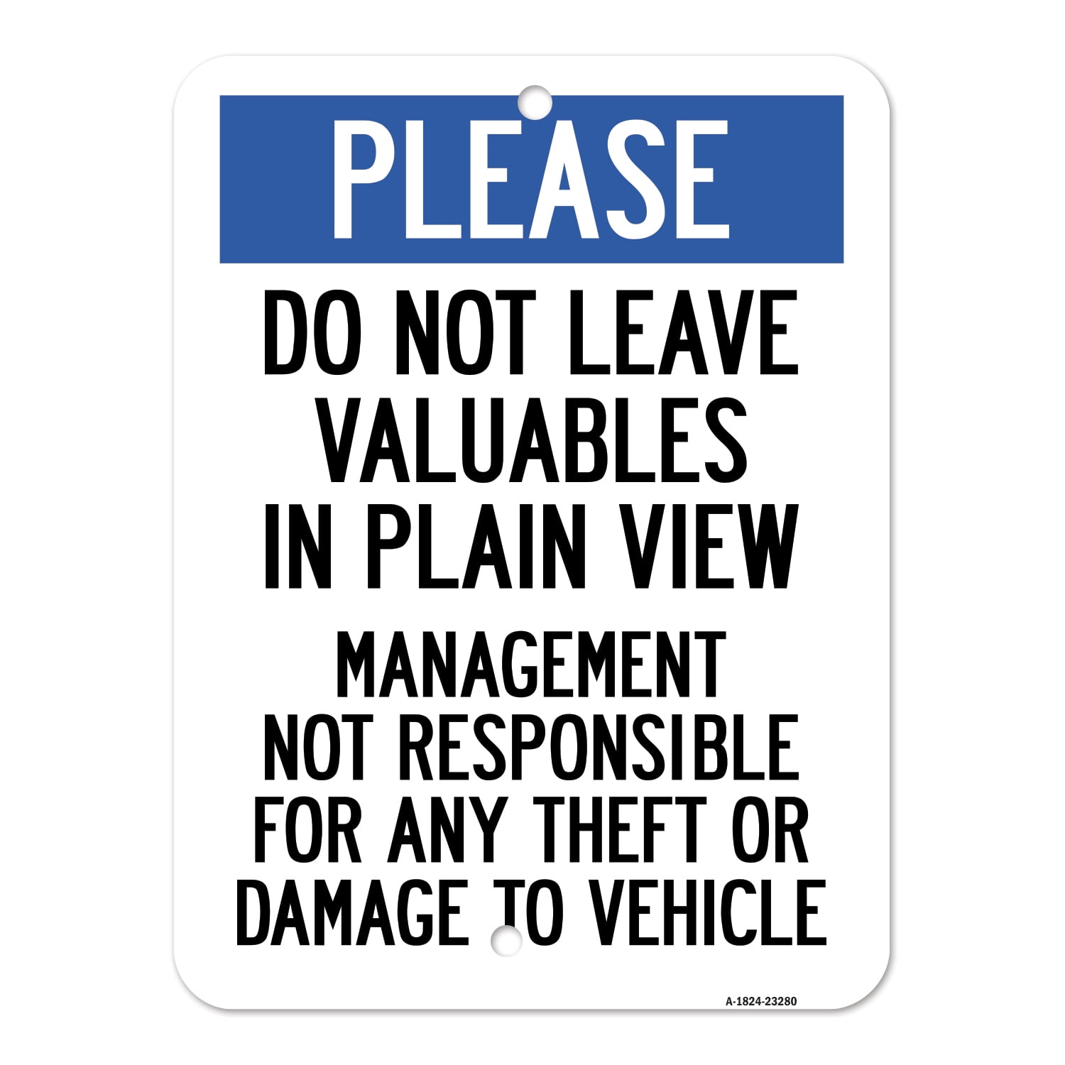SignMission A-1824-23280 18 x 24 in. Aluminum Sign - Please Do Not ...