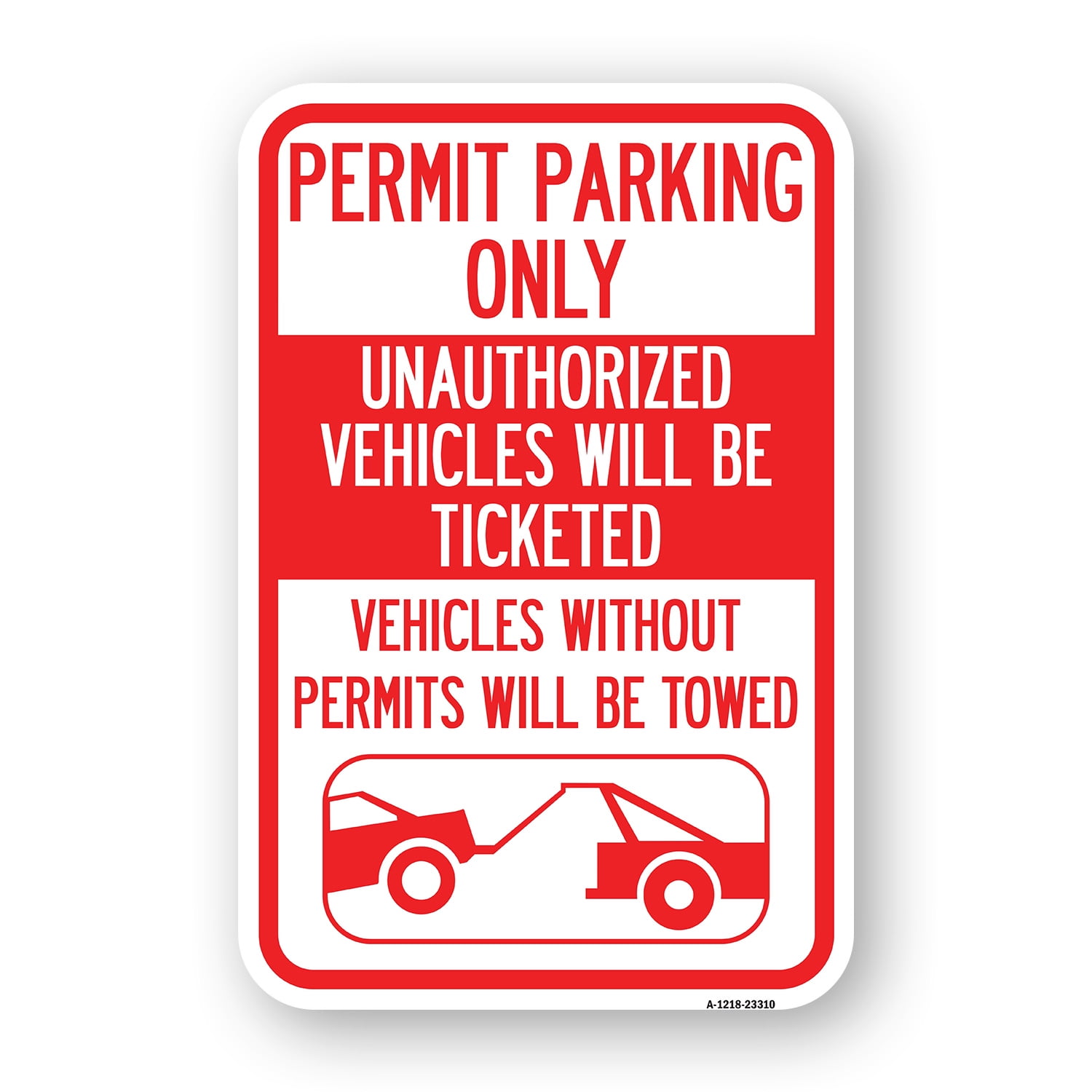 SignMission A-1824-23310 18 x 24 in. Aluminum Sign - Permit Parking ...