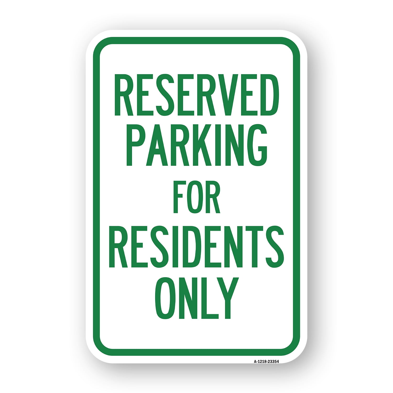 SignMission A-1824-23354 18 x 24 in. Aluminum Sign - Parking Space ...