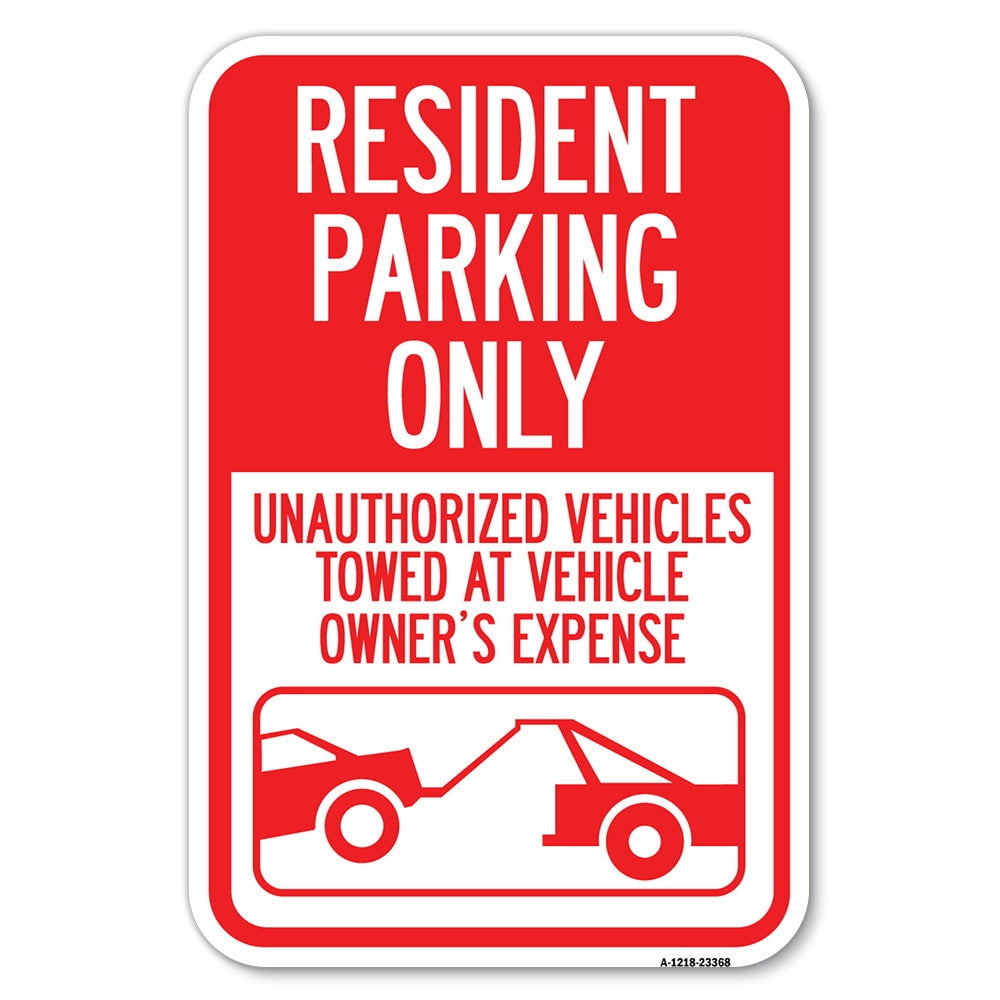 SignMission A-1824-23368 18 x 24 in. Aluminum Sign - Parking ...