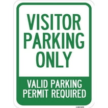 18 x 24 in. Designer Series Sign - Parking Area Sign Visitors Parking ...