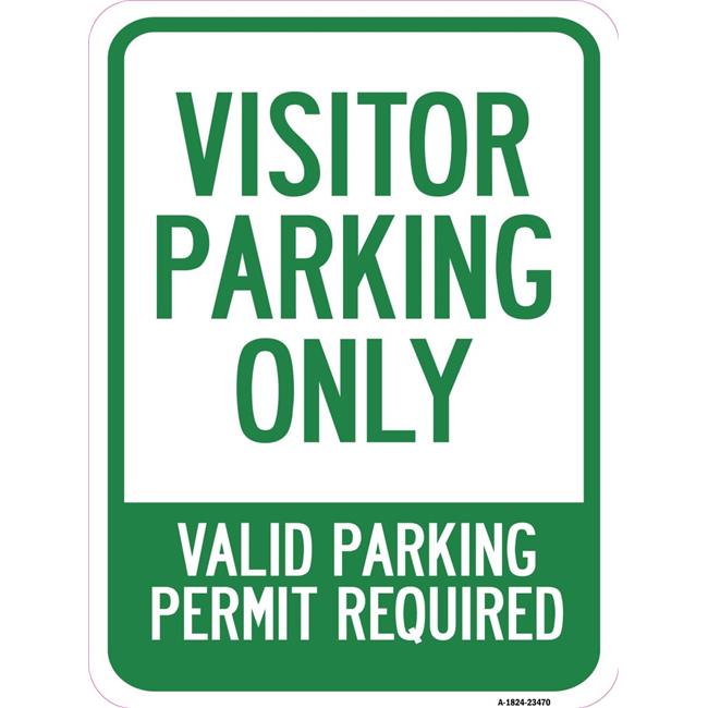 18 x 24 in. Designer Series Sign - Parking Area Sign Visitors Parking ...