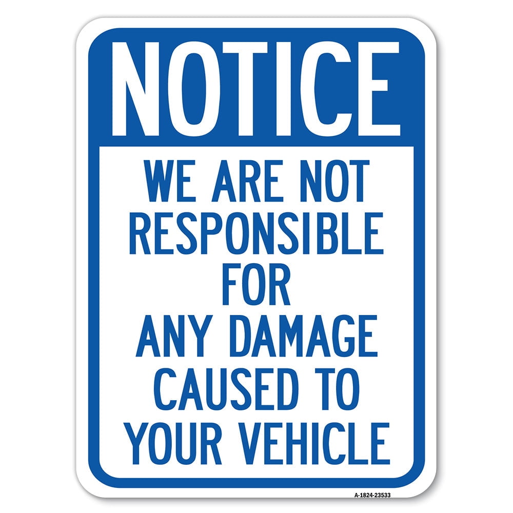 SignMission A-1824-23533 18 x 24 in. Aluminum Sign - Notice Not ...