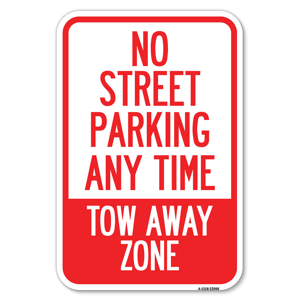 SignMission A-1824-23566 18 x 24 in. Aluminum Sign - No Street Parking ...