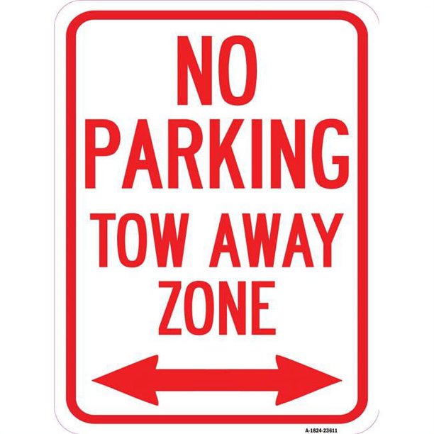 SignMission A-1824-23611 18 x 24 in. Aluminum Sign - No Parking Tow ...