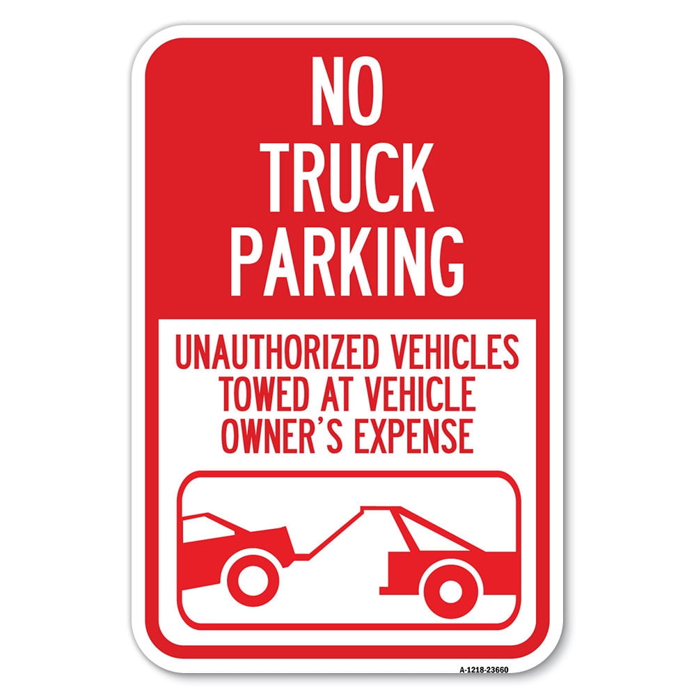 SignMission A-1824-23660 18 x 24 in. Aluminum Sign - No Parking Sign No ...