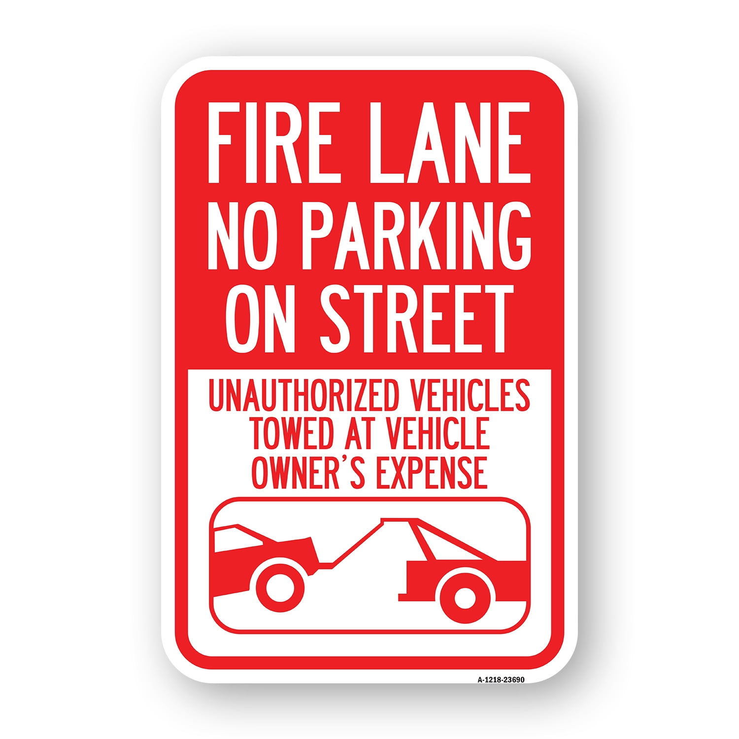 SignMission A-1824-23690 18 x 24 in. Aluminum Sign - No Parking on ...