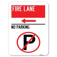 SignMission A-1218-24001 12 x 18 in. Aluminum Sign - Fire Lane - No ...