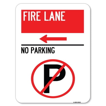 SignMission A-1218-24001 12 x 18 in. Aluminum Sign - Fire Lane - No ...