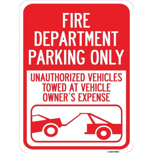 SignMission A-1824-24023 18 x 24 in. Aluminum Sign - Fire Department ...