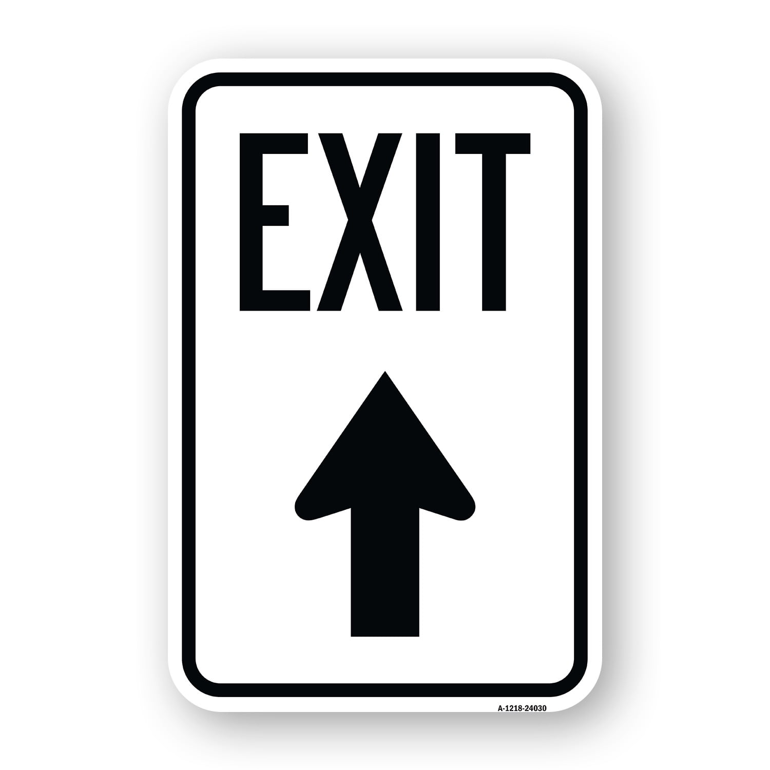 SignMission A-1824-24030 18 x 24 in. Aluminum Sign - Exit Sign Exit ...