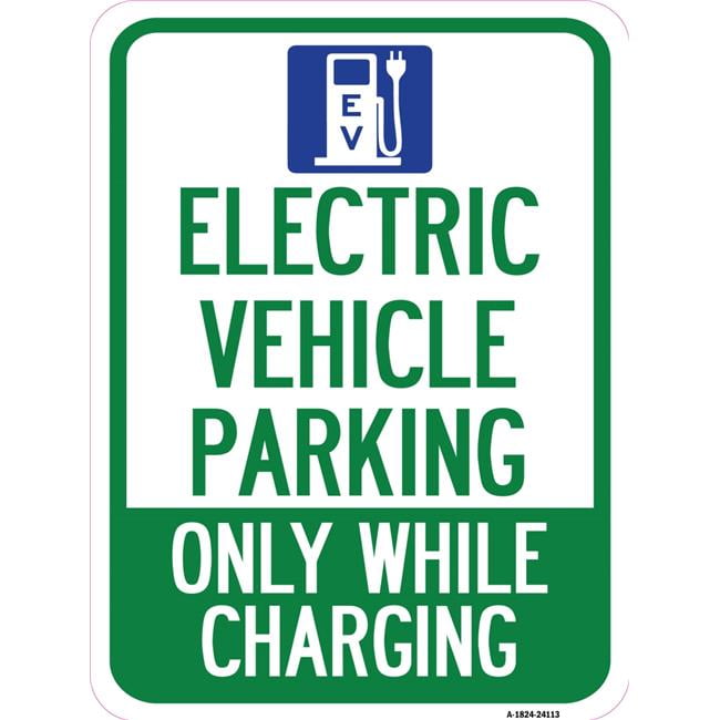 SignMission A-1824-24113 18 x 24 in. Aluminum Sign - Electric Vehicle ...