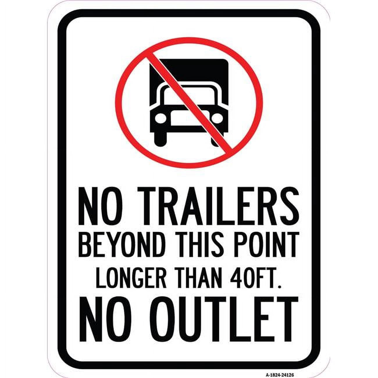 SignMission A-1824-24126 18 x 24 in. Aluminum Sign - Driveway Sign No ...