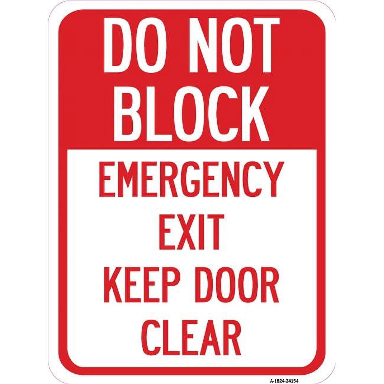 SignMission A-1824-24154 18 x 24 in. Aluminum Sign - Do Not Block ...