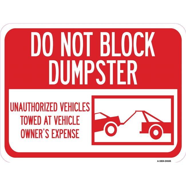 SignMission A-1824-24165 18 x 24 in. Aluminum Sign - Do Not Block ...