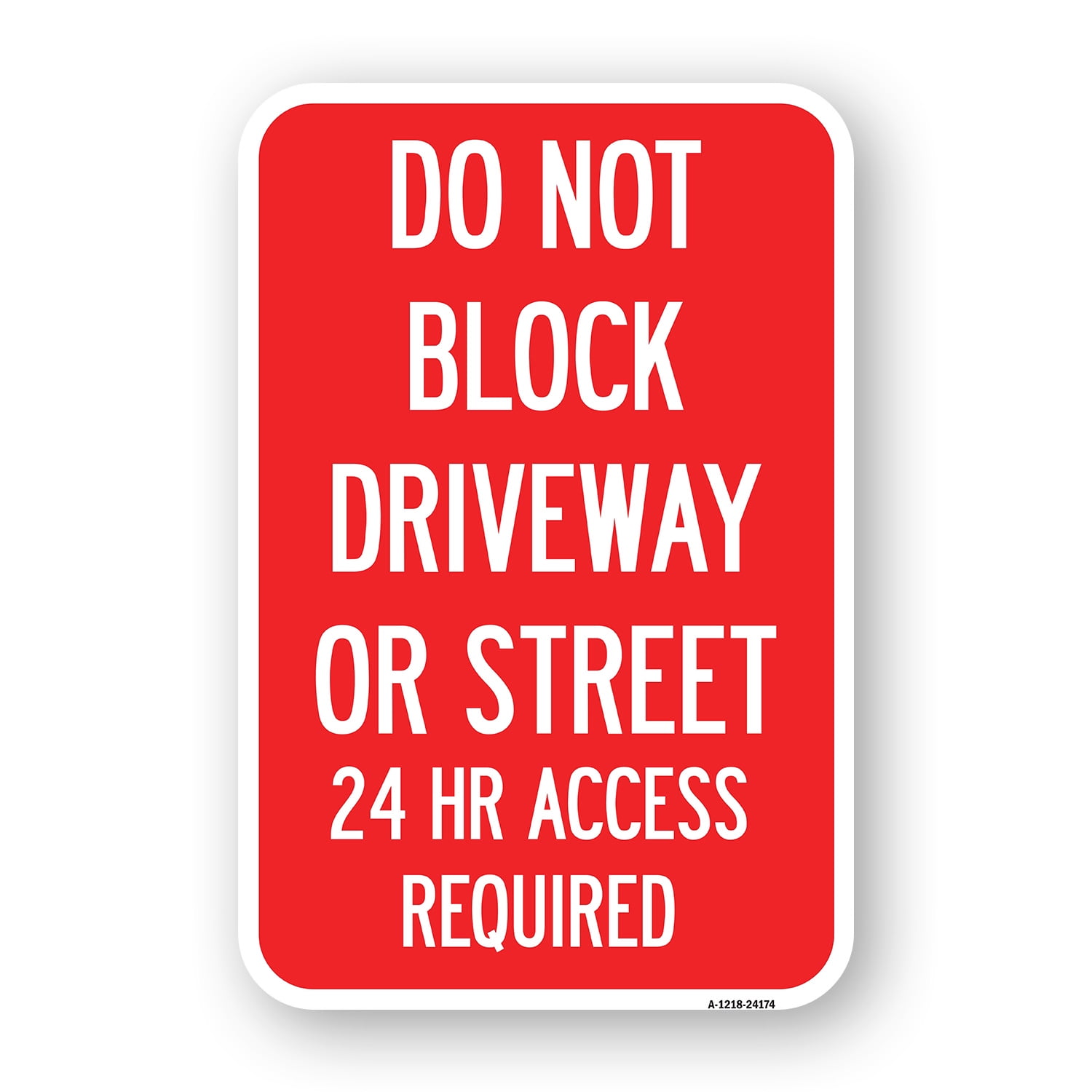 SignMission A-1824-24174 18 x 24 in. Aluminum Sign - Do Not Block ...