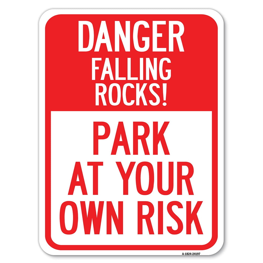 SignMission A-1824-24197 18 x 24 in. Aluminum Sign - Danger Falling ...