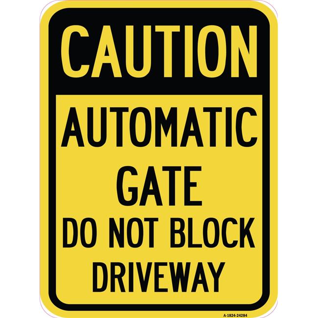SignMission A-1824-24284 18 x 24 in. Aluminum Sign - Caution Automatic ...