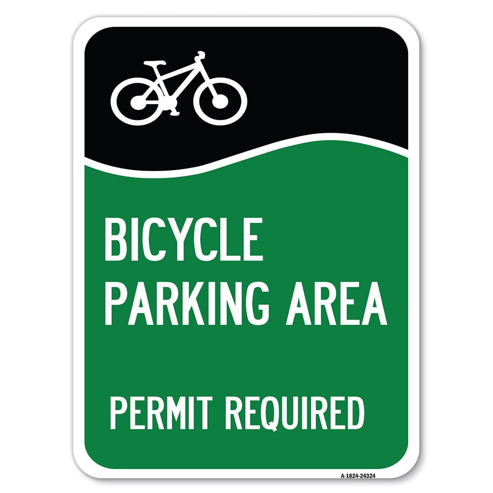 SignMission A-1824-24324 18 x 24 in. Aluminum Sign - Bicycle Parking ...