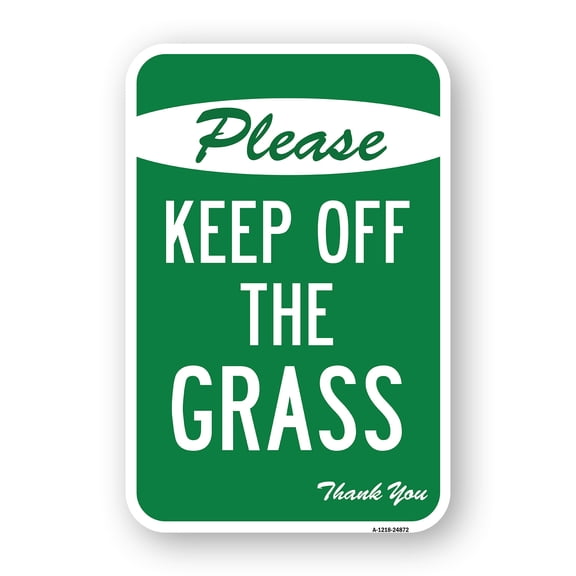 Please Keep Off The Grass Sign