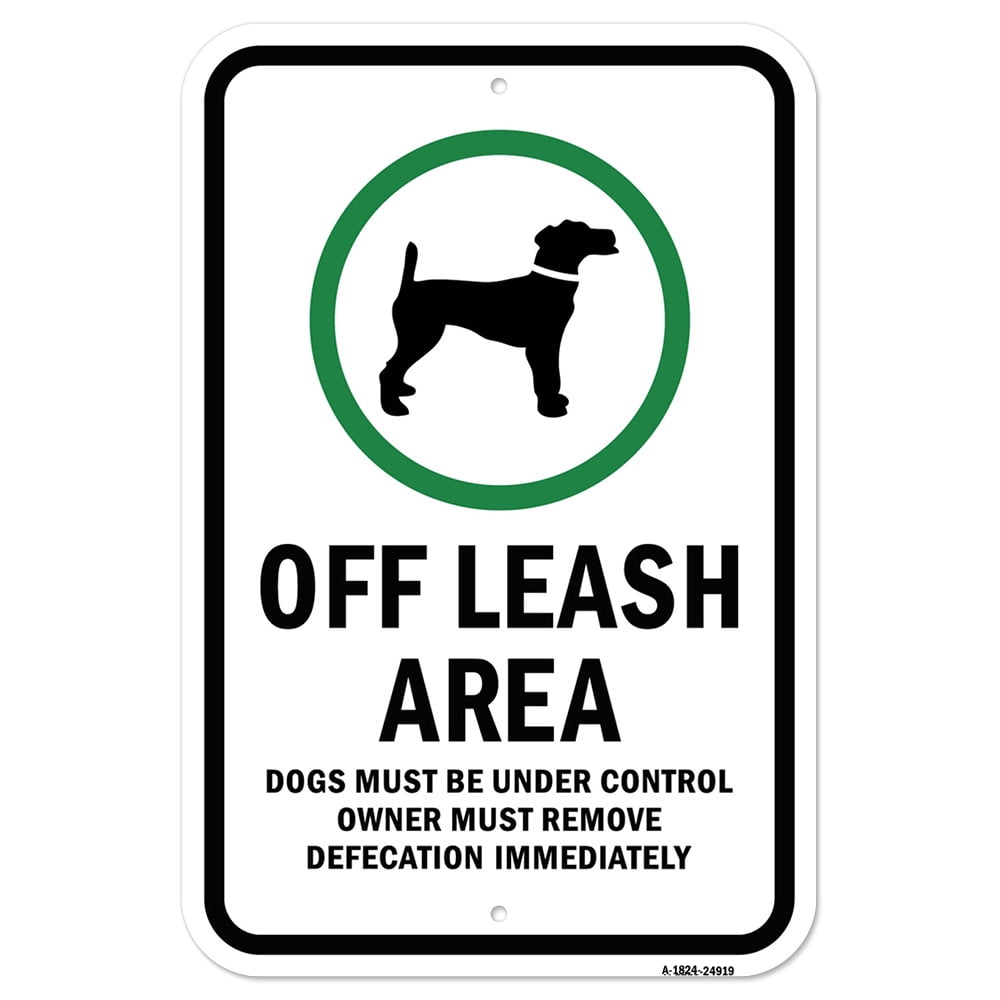 SignMission A-1824-24919 18 x 24 in. Aluminum Sign - Off Leash Area ...