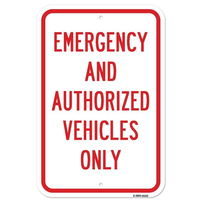 SignMission A-1824-25222 18 x 24 in. Aluminum Sign - Emergency ...
