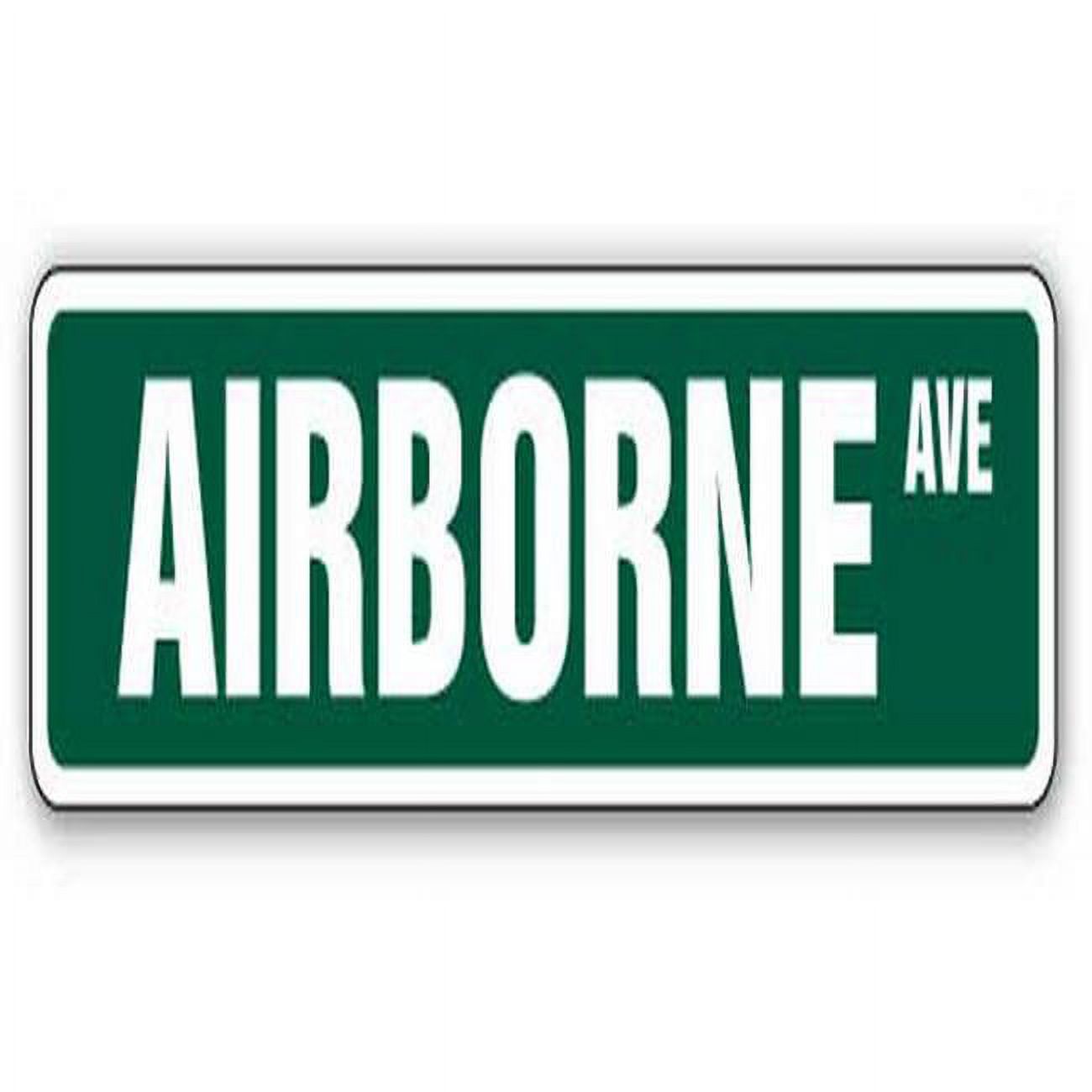 SignMission A-36-SS-Airborne 36 in. Airborne Aluminum Street Sign - Air Borne Military Soldier ...