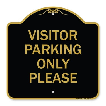 SignMission Designer Series Sign - Parking Area Sign Visitors Parking ...