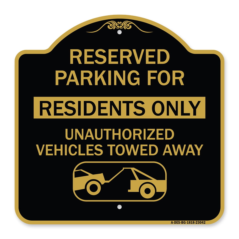 SignMission Designer Sign - Reserved Parking Sign Reserved Parking for ...