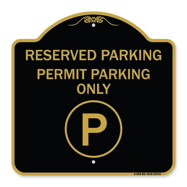 SignMission Designer Series Sign - Parking Area Sign Visitors Parking ...