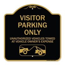 SignMission Designer Series Sign - Customer and Employee Parking Only ...